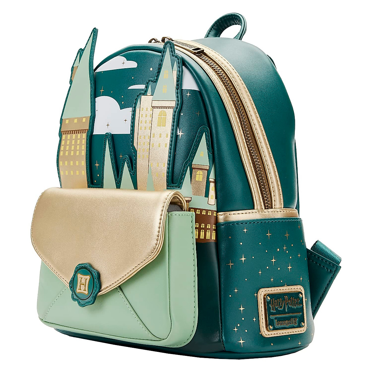 Loungefly Harry Potter Golden Hogwarts Castle Mini Backpack