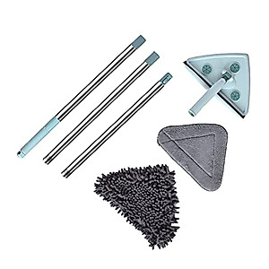 Multi-purpose 360° Rotatable Adjustable Cleaning Mop, Long Handle 25 Cm Microfiber Dust-Mop for Wall, Tile, Laminate and Baseboard Cleaner, Home Accessories Gifts for Mom