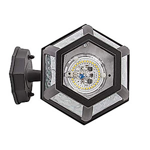 Noble Home Porch Light Outdoor Wall Lantern | LED Lamp Fixture for Outside of House, Garage, Patio and Home Exterior | Black Sconce with Clear Glass, Wet Rated