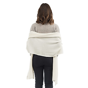 Dalle Piane Cashmere - Stole cashmere blend - Made in Italy, Color: White, One Size