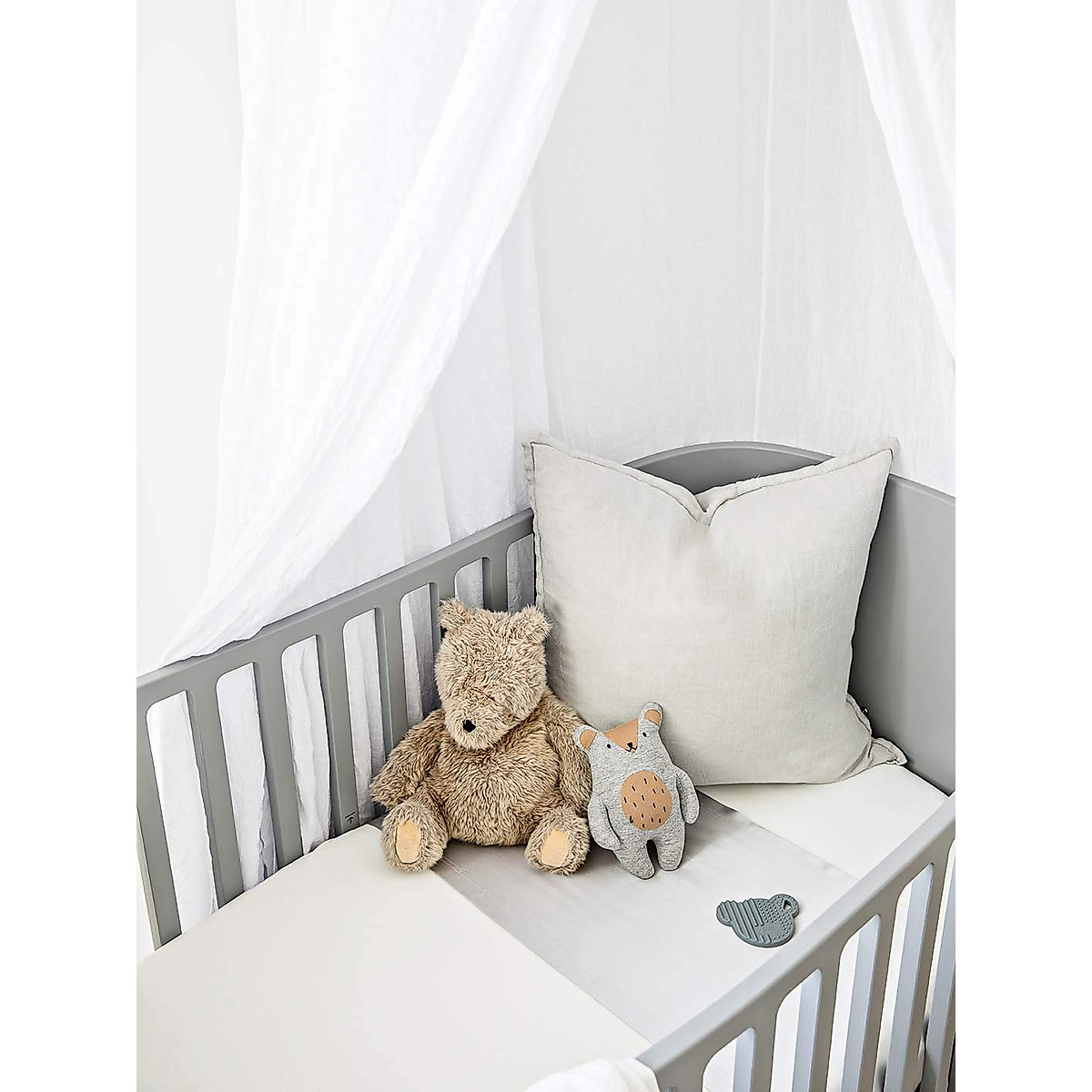 SLEEPY SILK - Baby Silk Crib Sleeve | Silk Crib Sleeve for Baby Hair Loss | Silk Baby Crib Bedding in 25 Momme Mulberry Silk | SIDS Safe Silk Crib Slip for Baby | Dove Gray