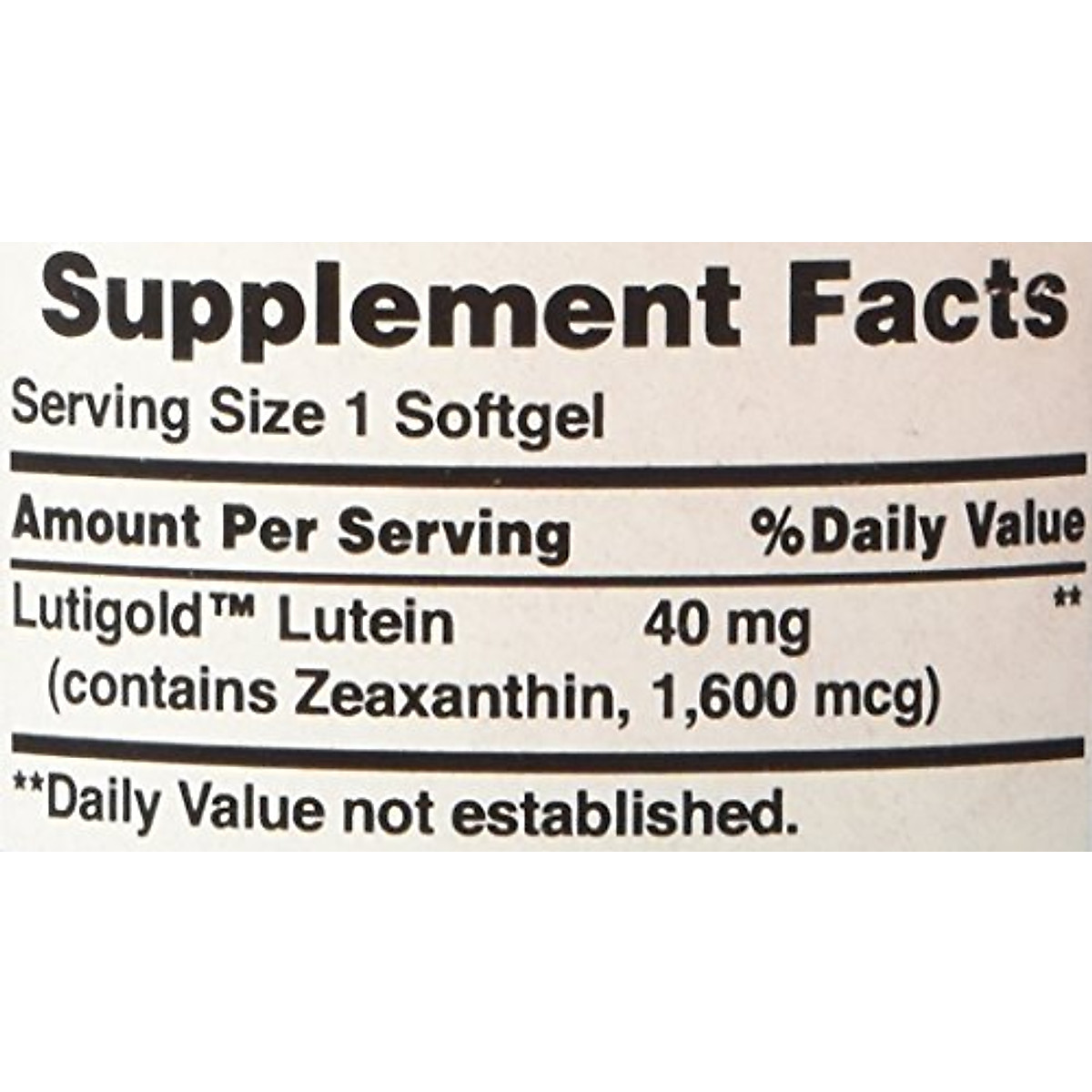 Lutein 40 Mg with Zeaxanthin, Helps Support Eye Health*, Whole Bean, 60 Ct, by Puritan's Pride