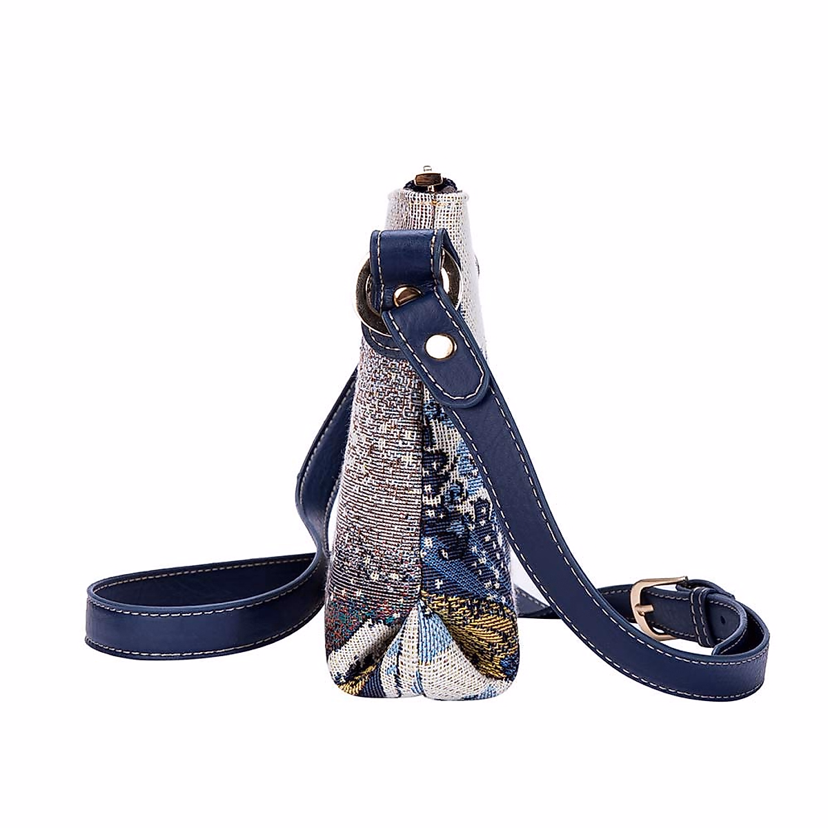 Signare Tapestry Crossbody Bag Shoulder Purse for Women In Hokusai Great Wave off Kanagawa Design (XB02-ART-JP-WAVE)