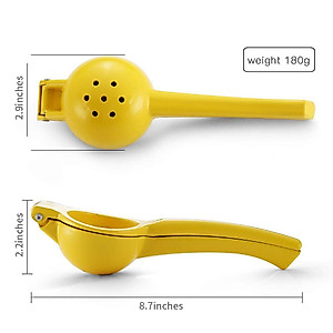Manual Juicer Citrus Lemon Squeezer,Fruit Juicer Lime Press Metal,Professional Hand Juicer Kitchen Tool(yellow）