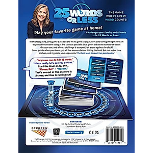 USAOPOLY 25 Words or Less | Fast-Paced Word/Friends & Family Board Game | Based on Popular TV Game Show with Meredith Vieira