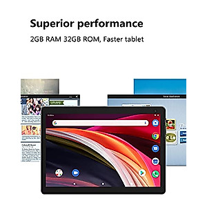 COOPERS Tablet 10 inch Android Tablet, Android 10 Tablet Quad Core Processor 32GB Storage Tablet Computer, 2GB RAM, 8MP Camera, Long Battery Life Black