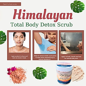 DeVi's Naturals Himalayan Body Exfoliating Scrub, Whipped Foaming Scrub, Reduce Razor Bumps and Strawberry Legs, Fade Dark Spots and Scars, Gentle Underarm Detox Scrub For Body Odor, Self Care Gift