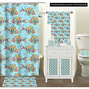 RNK Shops Mosaic Fish Waste Basket - Double Sided (Black)