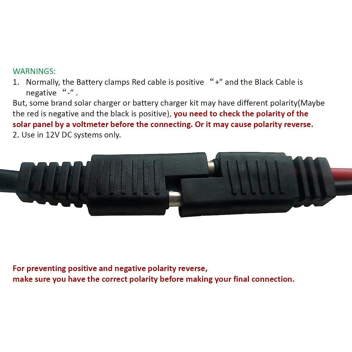 Sunway Solar Battery Charger SAE Adapters Connector,Solar Panel Combiner 3 to 1 Extension Wire for Expanding Solar Panel Battery Charger & Maintainer to One 12 Volt Battery