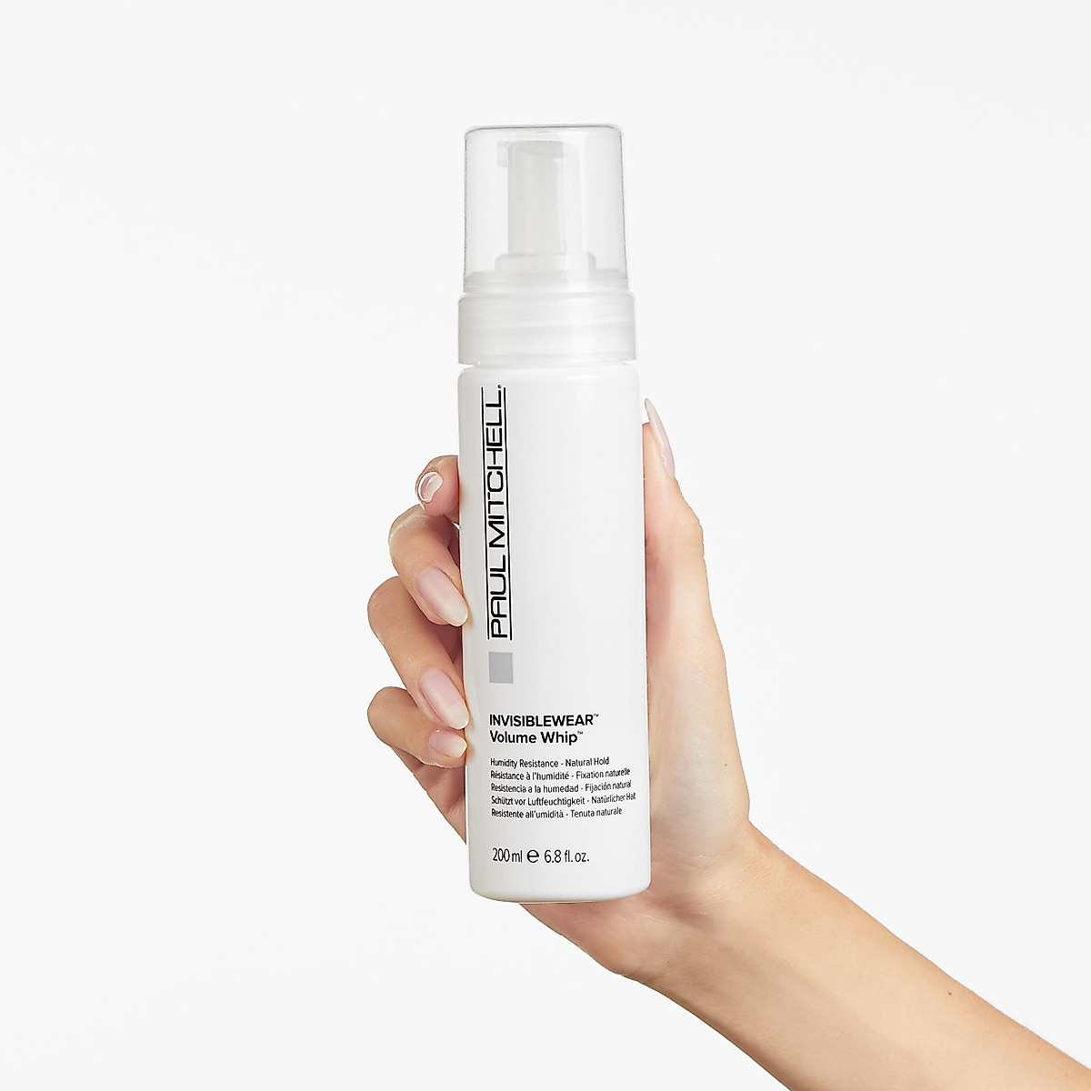 Paul Mitchell Invisiblewear Volume Whip Styling Foam, Humidity Resistance, Natural Hold, For Fine Hair, 6.8 fl. oz.