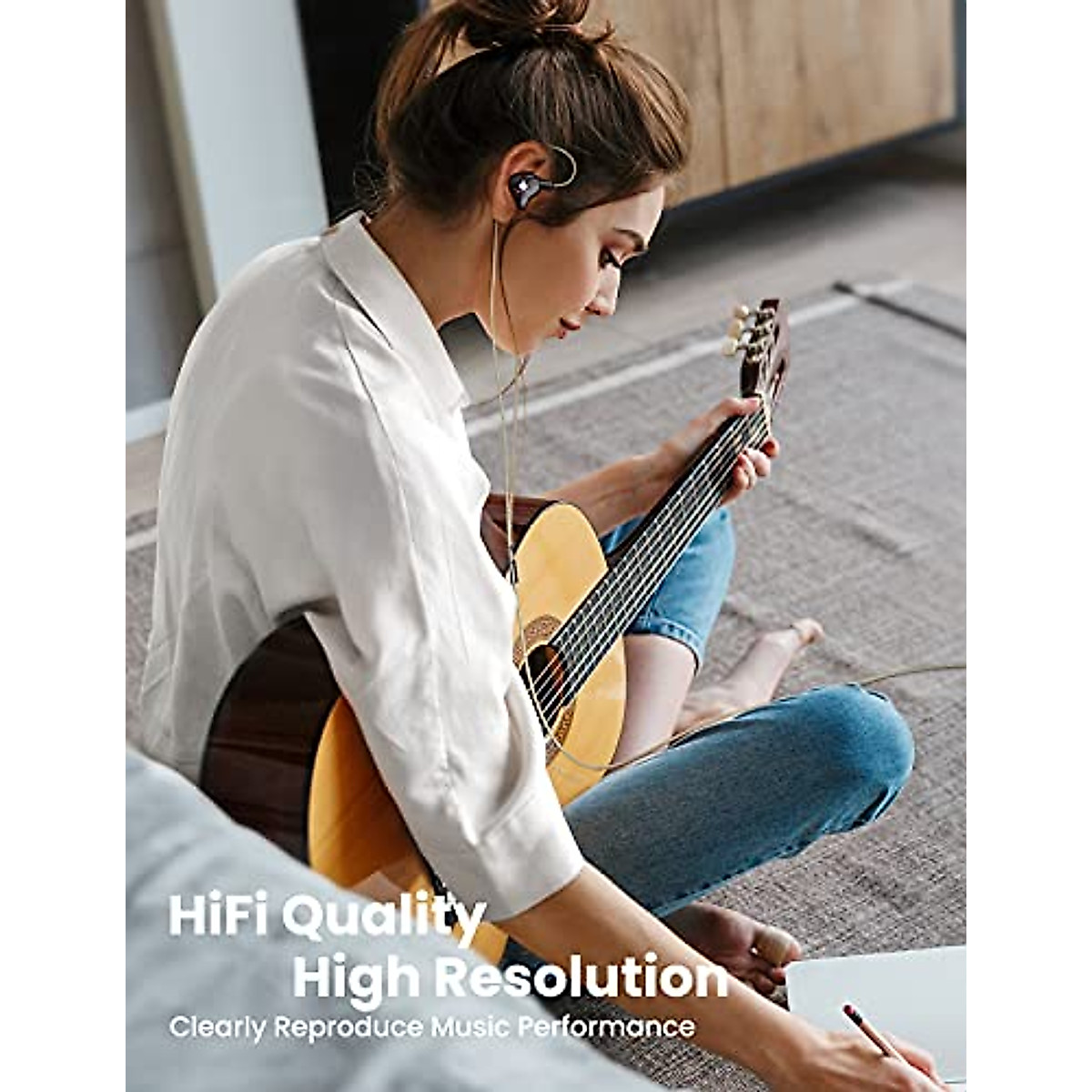 UGREEN 4.4MM Earphone Replacement Wired Balanced Earphone Cable HiFi Sound Detachable Headphone Cable Replacement Compatible with BL03 V80 KZ ZS10 PRO ZS10 AS10 ZS6 ZST ZSR TRN 4 Feet (2 Pin 0.78mm)