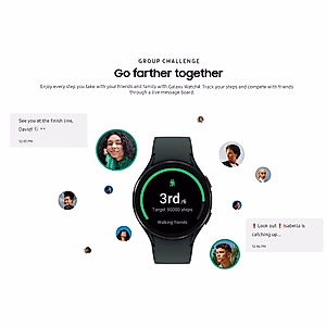 Samsung Galaxy Watch 4 40mm R865 Smartwatch Bluetooth WiFi + LTE with ECG Monitor Tracker for Health Fitness Running Sleep Cycles GPS Fall Detection - (Renewed)