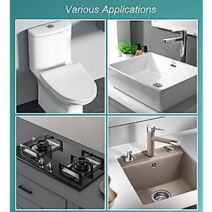 Comfun Pumice Stone Toilet Brush for Cleaning Toilet Bowl with Handle, Pumice Stick for Toilet Cleaning, 2 Pack