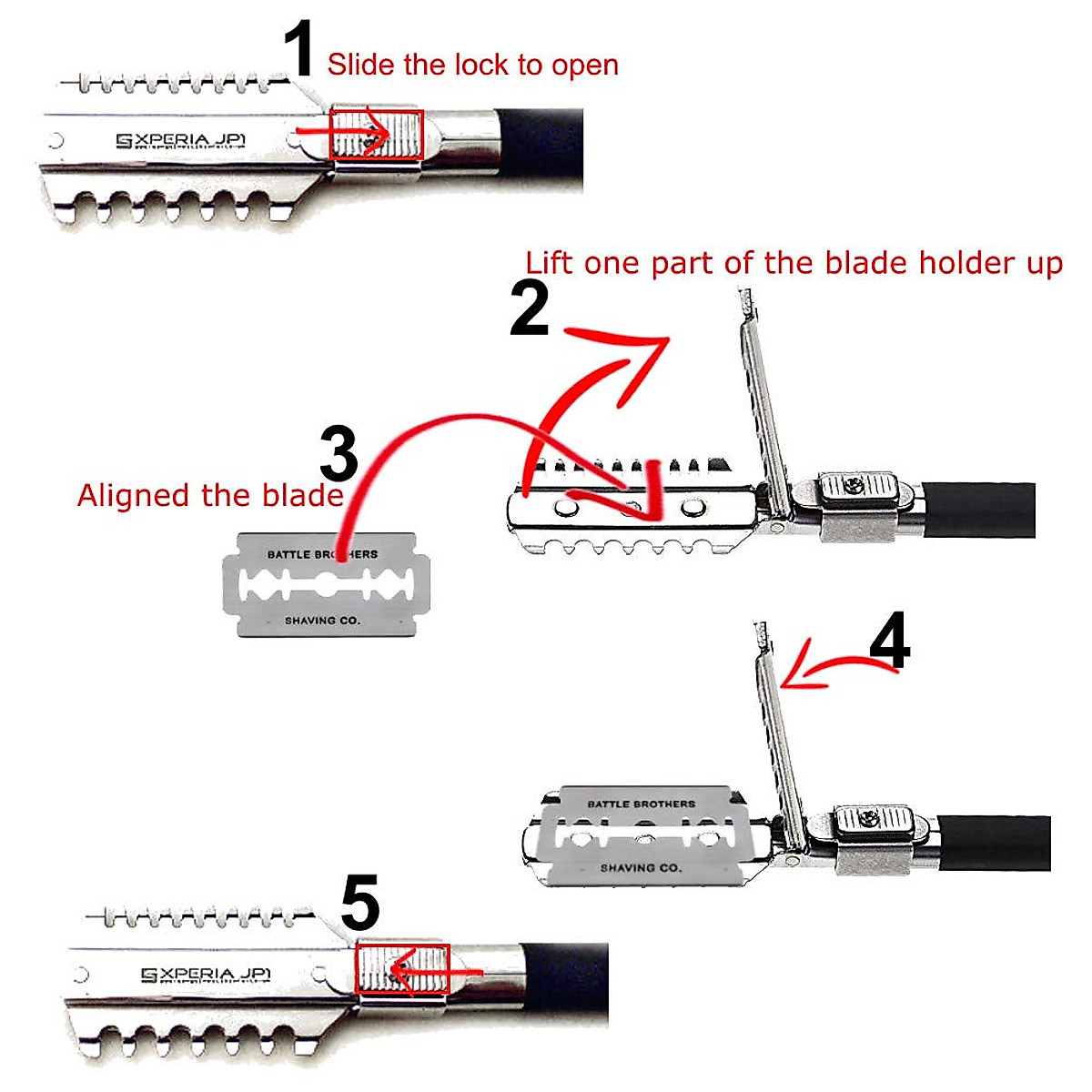 Hair Cutting Trimmer Razor, Hairdressing Styling Razor Plus 5 Blades