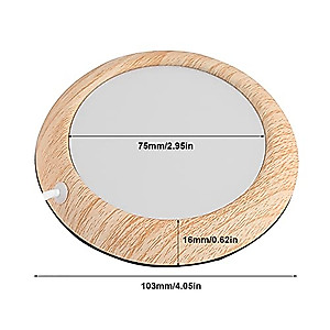 Omabeta Coffee Cup Warmer, USB Charging Wood Grain Warmer Cup Mat Mug Warmer, Cute and Portable Heat Beverage Heater Pad for Tea Coffee Water Milk Cocoa (Bright Wooden Grain)