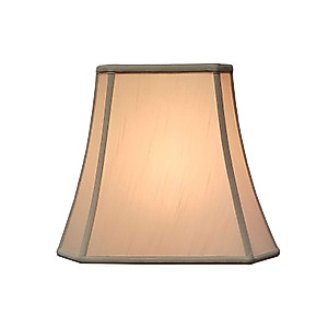 Royal Designs Rectangle Cut Corner Lamp Shade - Beige - (7 x 10) x (12.25 x 18) x 13.25