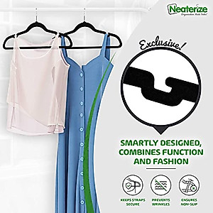 Velvet Hangers 60 Pack Black – Heavy Duty Velvet Clothes Hangers - Non Slip Felt Coat and Suit Hangers for Closet - Lightweight Thin Space Saving Ganchos para Colgar Ropa