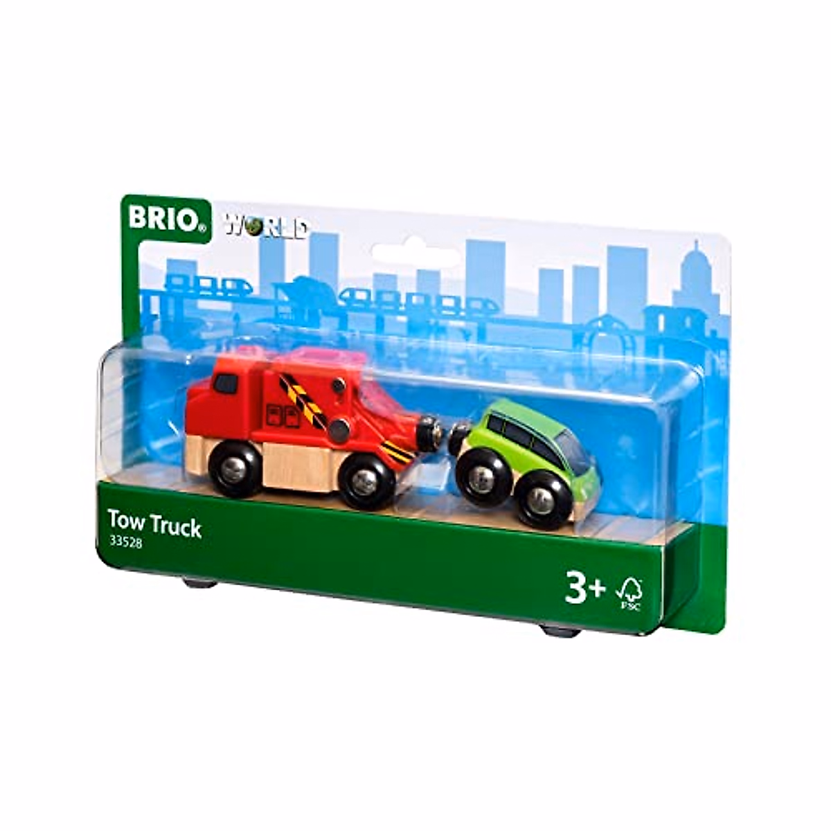Brio World 33528 - Trusty Tow Truck - Wooden Toy Train Accessory for Kids Ages 3 and Up