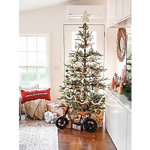 JOYSTAR 10 Inch Toddler Balance Bike 2 Year Old Push Bicycle with Footrest Glider Bikes Toddler Bike No Pedal Bicycle for Baby Birthday Gifts for 2-4 Boys Black