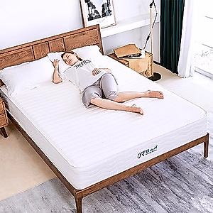California King Mattress Latex Mattress, 8 Inch Hybrid Mattress in a Box with Gel Memory Foam, Natural Mattress Individually Wrapped Pocket Coils Mattress, Pressure Relief, Medium Firm Support