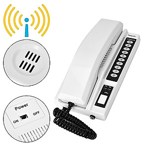 Telephone Intercom, 433Mhz Wireless Intercom System Calling Intercom Secure Interphone Handsets Extendable for Warehouse Office