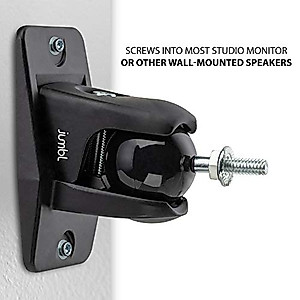 Jumbl SINSB7B ProGrip Ultra Stainless Steel Speaker Wall Mount Bracket, Black, Pair of 2