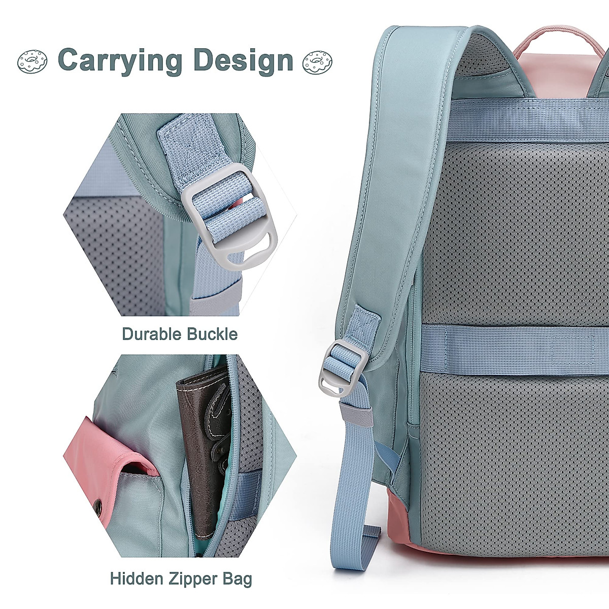 WindTook Laptop Backpack for Women Computer Bag 15 Inch Girls School College Bookbag Travel Backpack Purse Daypack Work Bagpack with USB Port