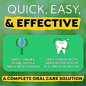 Fresh Breath by TropiClean Brushing Dental & Oral Care Gel for Dogs & Cats, 2oz, Made in USA - Removes Plaque & Tartar