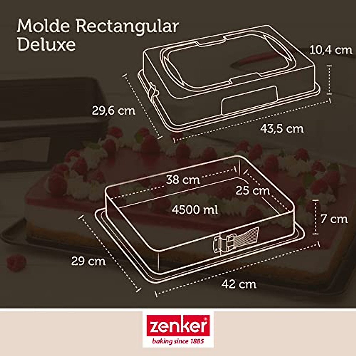 Zenker 6112 Springform Baking Tray Enamel with Carry Cover