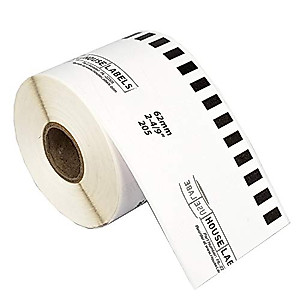 HOUSELABELS Compatible with DK-2205 Replacement Roll for Brother QL Label Printers; Continuous Length Labels; 2-4/9" x 100 feet (62mm*30.48m) - 8 Rolls