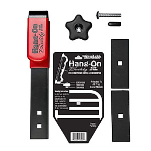 My Bow Buddy Regular Hang-On Buddy Tree Stand Bow Holder | Steel Bow Holder for Tree Stand with Rubber Grip | Works as a Compound or Crossbow Stand | Bow Holder Archery Stand with Quick Attach Knobs