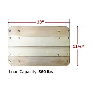 Shepherd Hardware 9854 Solid Wood Plant Dolly, 12-Inch x 18-Inch, 360-lb Load Capacity