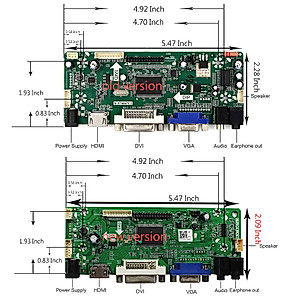 VSDISPLAY 12.3 inch 1920x720 FHD 850nit IPS LCD Screen HSD123KPW2-D10 and HD-MI DVI VGA Audio LCD Controller Board M.NT68676