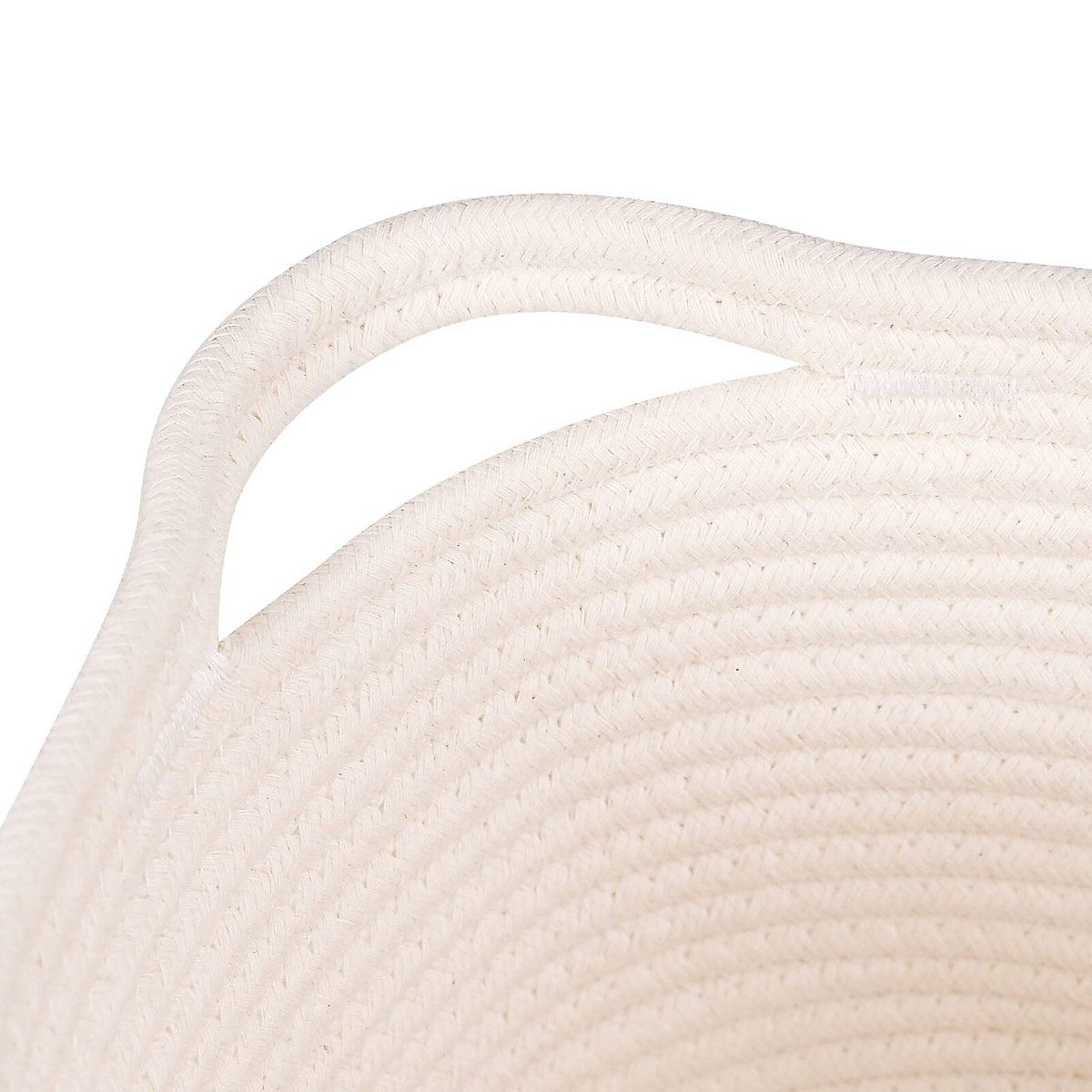 Laughbird Storage Box|Fabric Storage Basket Used to Organize The Shelf of Closet Shelf Baby Toys|Decorative Medium Woven Linen Closet Organizer, With Handle Cube (white, 3bags)