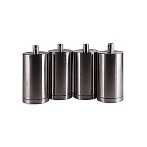 Monoprice Corner Multimedia Desktop Stand, Clear Glass 23.6" x 10.2" - Stand & Riser, Laptop Stand, Desktop TV Stand w/ Height Adjustable Legs