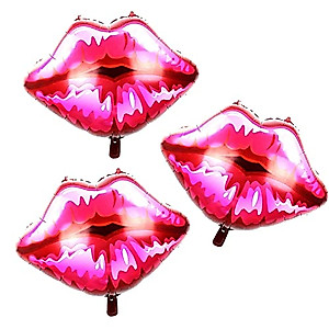 3Pcs Lips Foil Balloons,Bachelorette Bride to Be Engagement Party Decorations