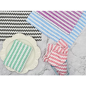 HFGBLG Microfiber Cleaning Cloth Lint Free Cleaning Rags, 10 Pack Fast Drying Dish Rags for Cleaning, Super Absorbent Kitchen Dish Cloths for Wash Dishes,12 in x 12 in, Mix Color