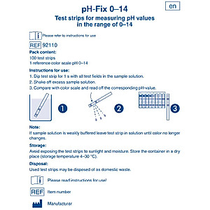 Macherey-Nagel, 92110, pH-Fix 0.0-14.0, 100 Strips/pk