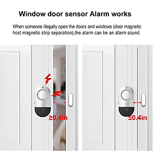 Door Window Alarm, 120DB Door Alarms for Kids Safety, Door Chime for Store Home