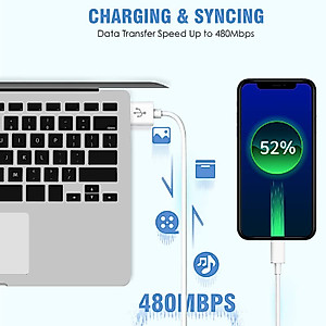 iPhone Charger, 2Pack 6FT USB Wall Charger【Apple MFi Certified】USB Apple Charger Cube Travel Plug Block with 6Foot Fast Charging Lightning Cable Cord for iPhone 14 13 12 11 Pro Max XS XR X 8 7 SE iPad