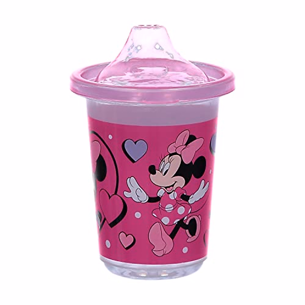 Minnie Mouse Dinner Set Box with Plate, Bowl, and Spill-Free Training Cup For Kids - Cute and Fun Disney Baby BPA Free Plastic Dinnerware Set Featuring Minnie Mouse for Boys and Girls - 3 Pieces Set