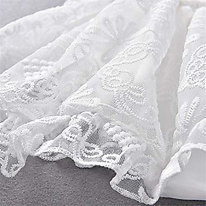 Baby Girl Lace Dress, Princess Dress Tulle White Party Wedding Summer Dress Clothes (White, 0-3Months)