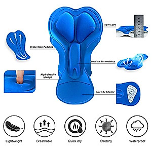 EZRUN Men's 3D Padded Mountain Bike Shorts Lightweight MTB Cycling Shorts (A-Black,L)