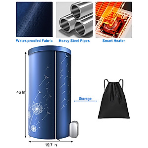 KASYDoFF Portable Dryer, 46Inch -1000W Portable Clothes Dryer, Travel Portable Dryer Machine for Clothes with Timer, Mini Dryer for Apartment, Home, RVs