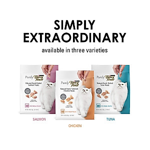 Purina Fancy Feast Natural Cat Treats, Purely Natural Hand-Flaked Salmon - (Pack of 5) 10 ct. Pouches