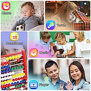 Smart Watch for Kids Boys, Kids Smart Watch Boys With 24 Games Alarm Clock Calendaring Camera Music Player Time Display Video & Audio Recording, Toys for 3-12 Years Old Boys Touchscreen Toddler Watch