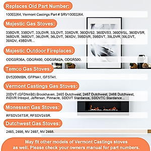 Hiorucet 10002264 Natural Gas 3 Way Pilot Assembly Kits for HHT, Majestic, Monessen, Temco, and Vermont Castings Fireplaces, SRV10002264 Pilot Assembly Replacement Parts with Thermocouple, Thermopile.