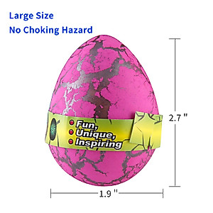 Kictero 12 Pcs Dinosaur Eggs with Bonus10 Pcs Dinosaur Stamps, Crack Easter Dinosaur Eggs That Hatch in Water, Grow Eggs with Dinosaur Figures Inside Toy for Boys/Girls, Birthday Party Favors