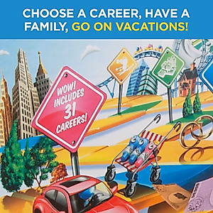 Hasbro Gaming The Game of Life Board Game, Family Games for Kids Ages 8+, Includes 31 Careers, Family Board Games for 2-4 Players, Family Gifts (Amazon Exclusive)