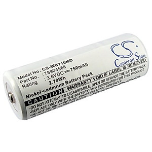 Battery Replacement for welch-allyn 71000 18100 20000 Otoscope 20000 72207 71110 71020 71670 Otoscope 71000 71610 Otoscope 72200 71015 72200 71010 71003 97210 Otoscope 97210 78904586 (750mAh/3.6V)